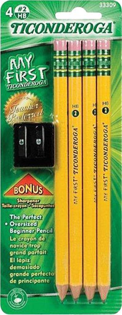 Ticonderoga 4-Count Beginner Pencils with Sharpener – Compass Closeouts